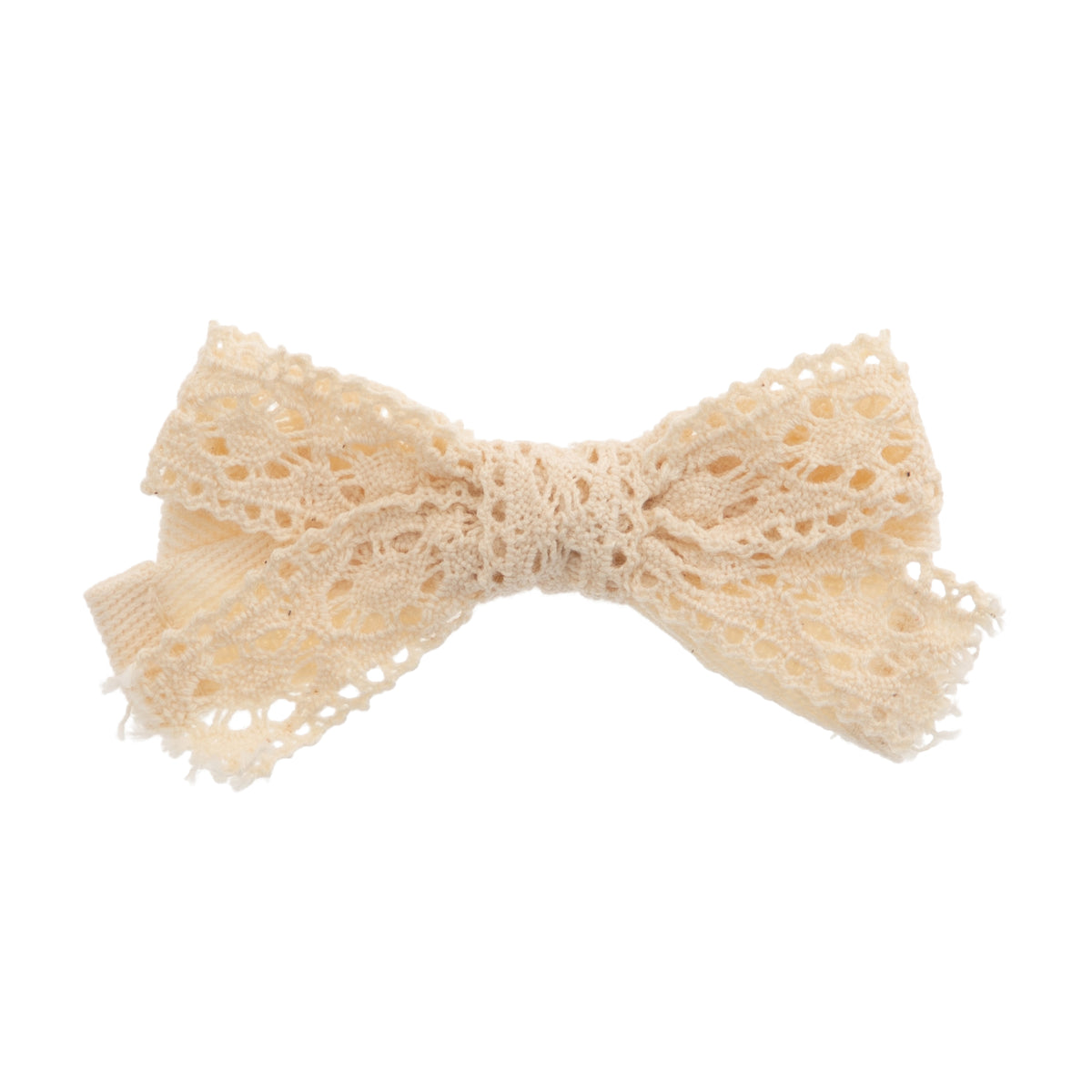 Lace And Twill Small Bow – Heirlooms Bows